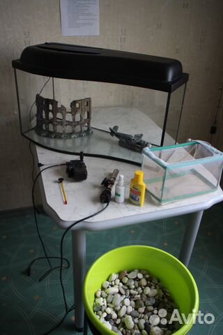 Аквариум 75 литров с принадлежностями под ключ
